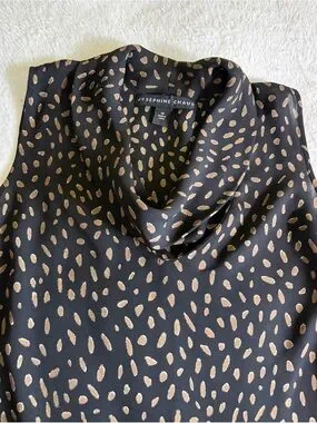 Josephine Chaus | Tops | Josephine Chaus 0 Silk Black Sleeveless Cowl ...